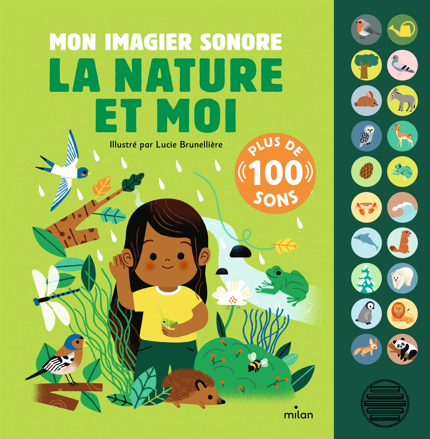 Mon grand livre sonore - Mon imagier sonore : la nature et moi - Dès 1 an - Editions Milan